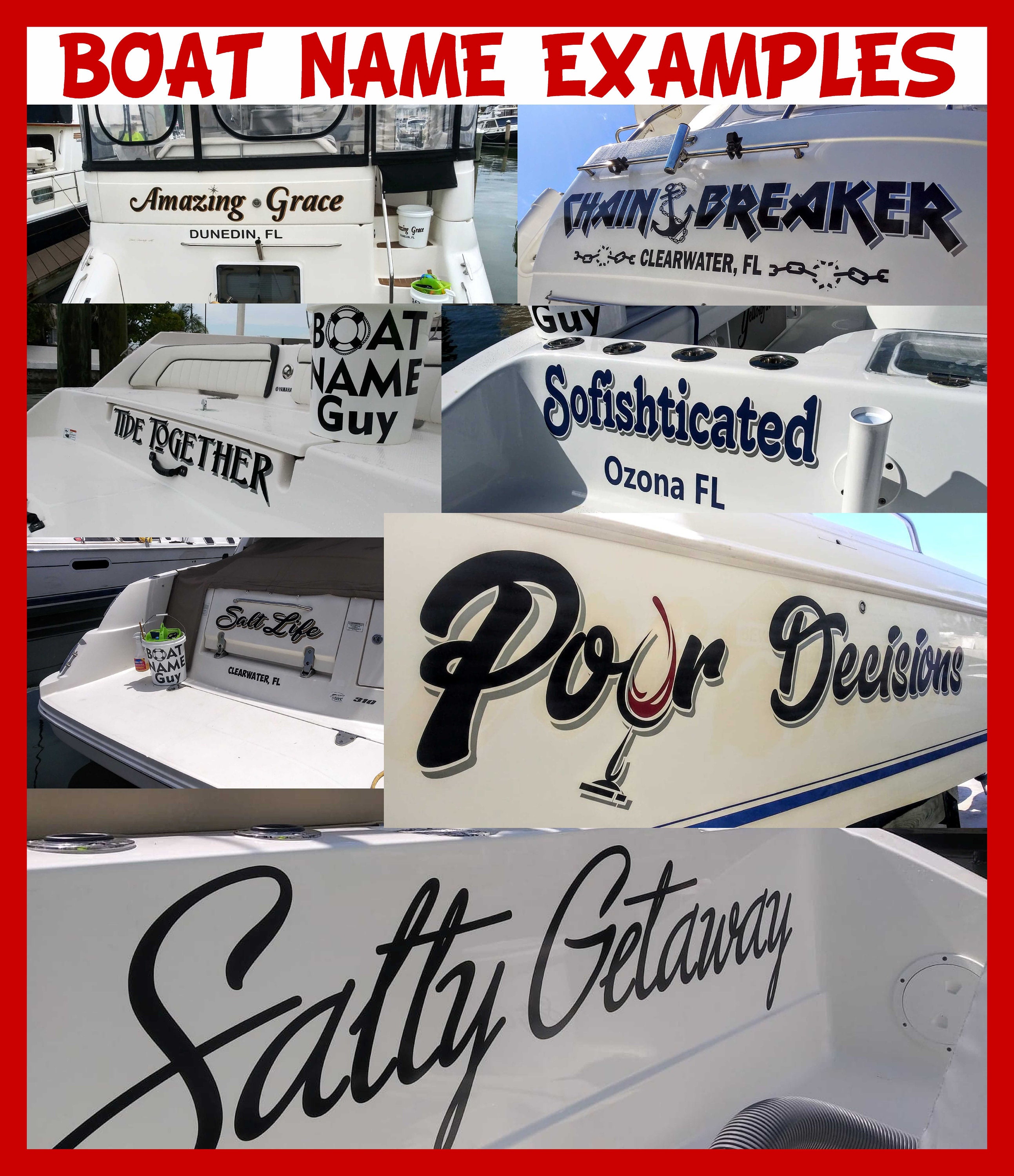 Luxury Boat Names & Graphics – Personalized Decals With Free Proofs and ...