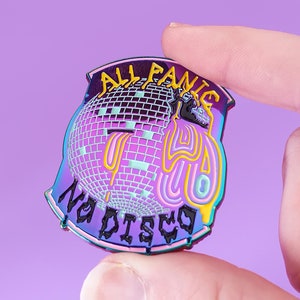 All Panic No Disco Enamel Pin Badge, Neurodivergent Gifts, Anxiety Gift ...