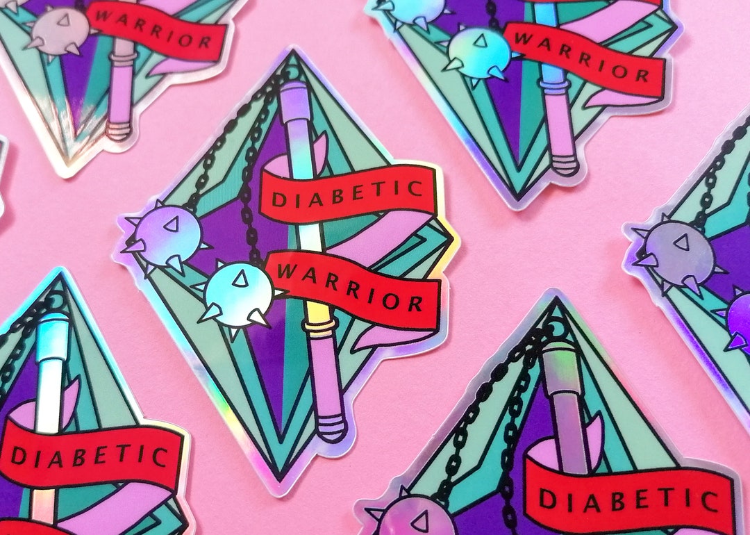 Diabetic Warrior Sticker, Diabetes Awareness, Diabetes Gifts, Diabetes ...