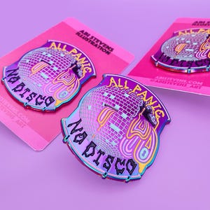 All Panic No Disco Enamel Pin Badge, Neurodivergent Gifts, Anxiety Gift ...