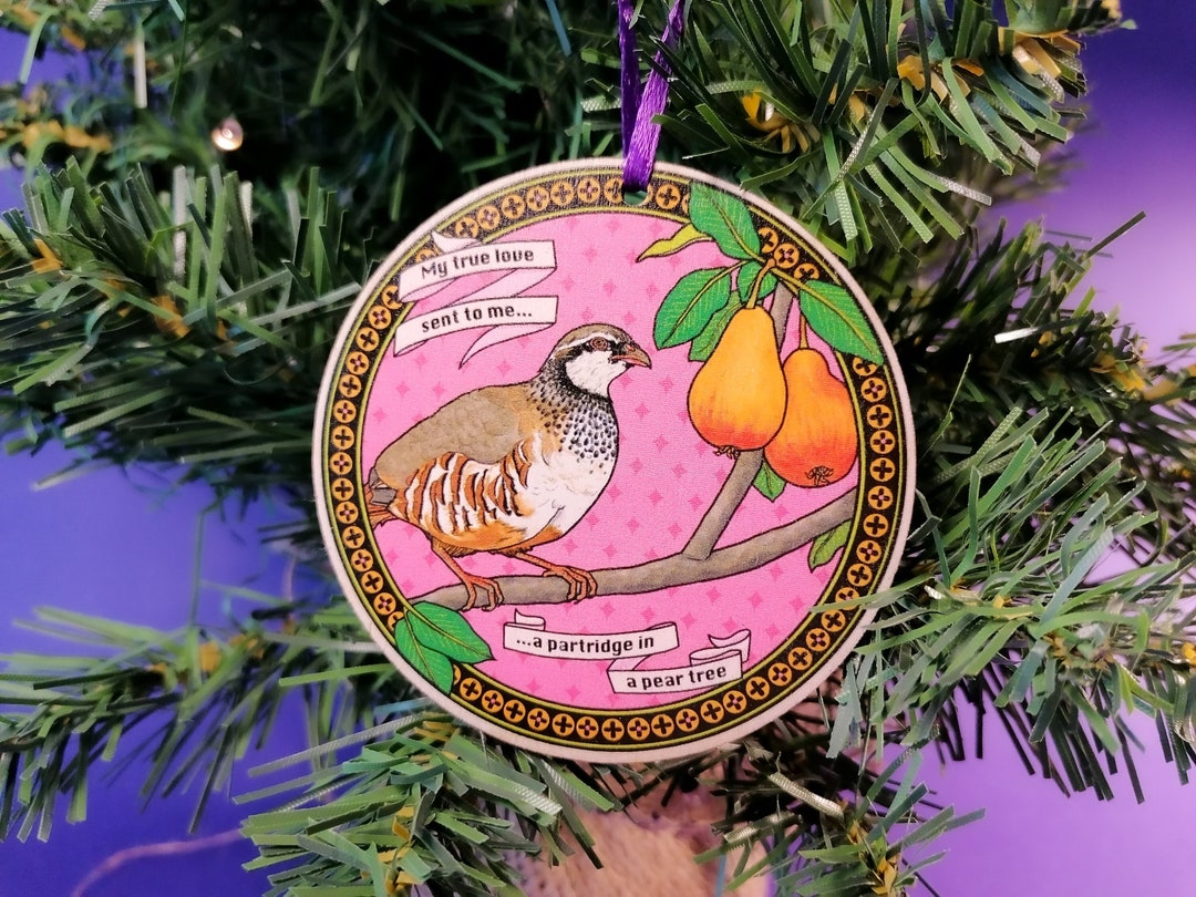 Wooden Tree Decoration, Christmas Decoration, Partridge in A Pear Tree ...