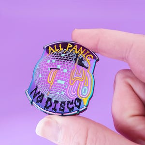 All Panic No Disco Enamel Pin Badge, Neurodivergent Gifts, Anxiety Gift ...
