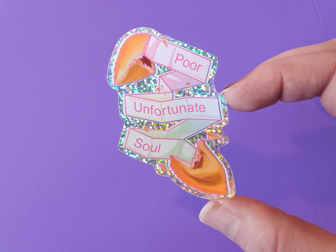 Fortune Cookie Sticker, Poor Unfortunate Soul Sticker, Bad Luck Club ...