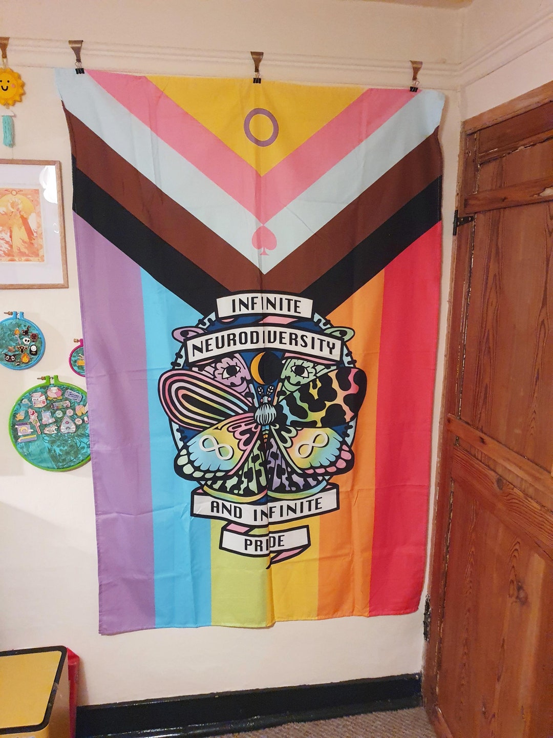 Neurodiversity Pride Flag Tapestry, LGBTQIA Pride Flag, ADHD Pride ...