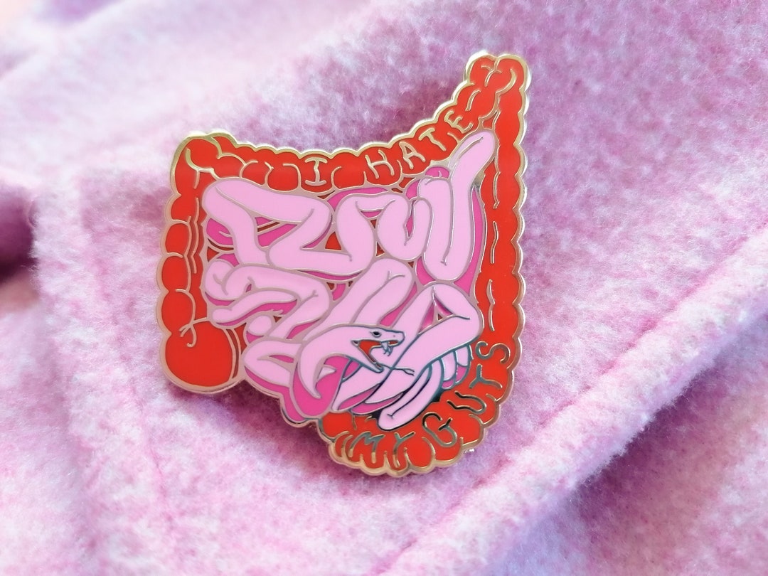 I Hate My Guts Enamel Pin Badge, Spoonie Gift, IBS, IBD, Crohns, Gut ...