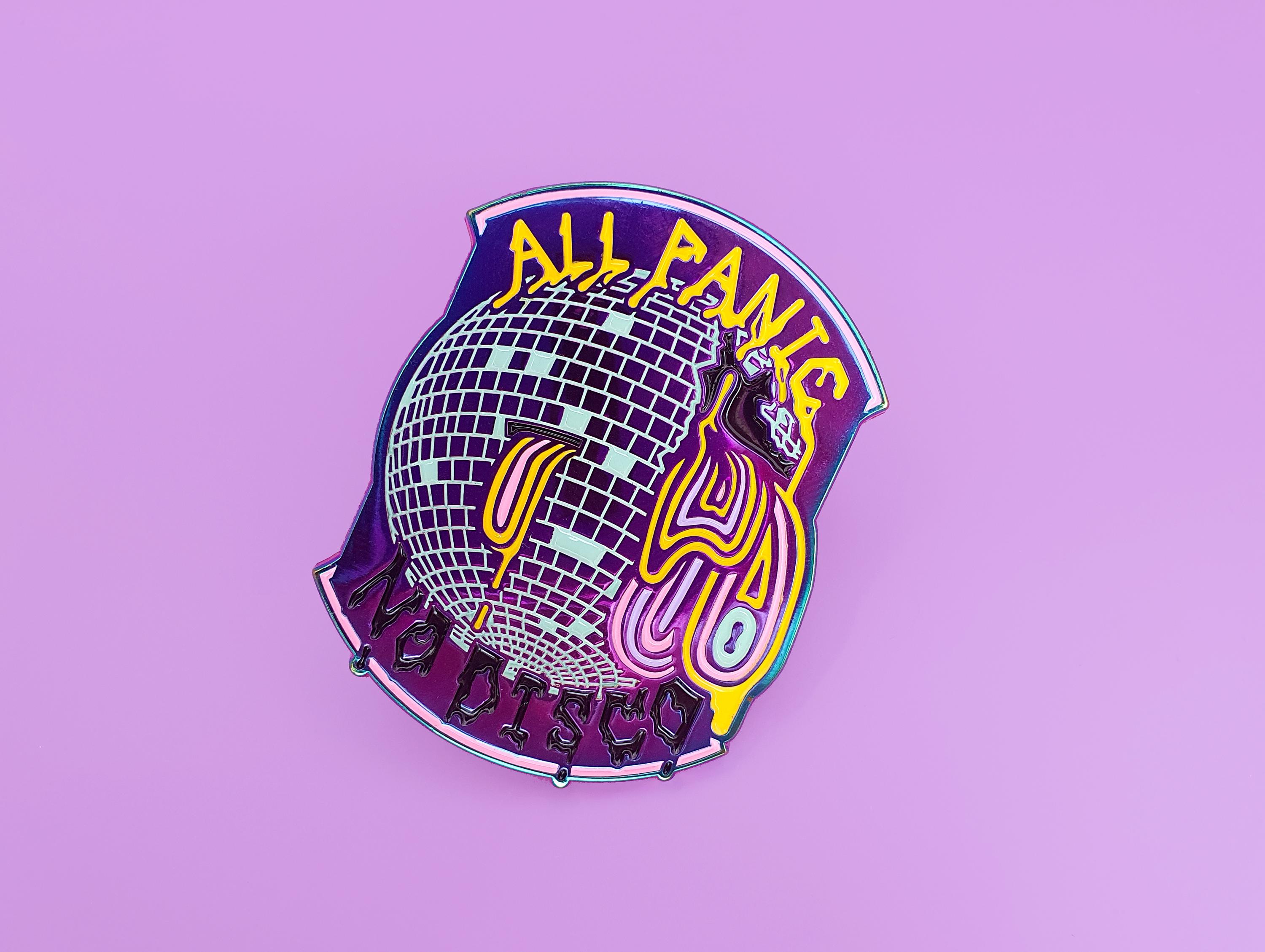 All Panic No Disco Enamel Pin Badge, Neurodivergent Gifts, Anxiety Gift ...