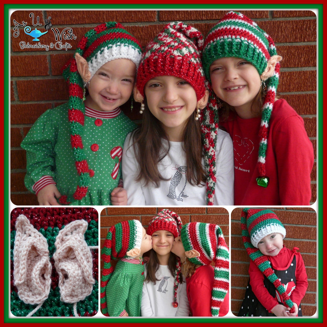 Elf Hat With 3D Realistic Ears Pattern - Etsy