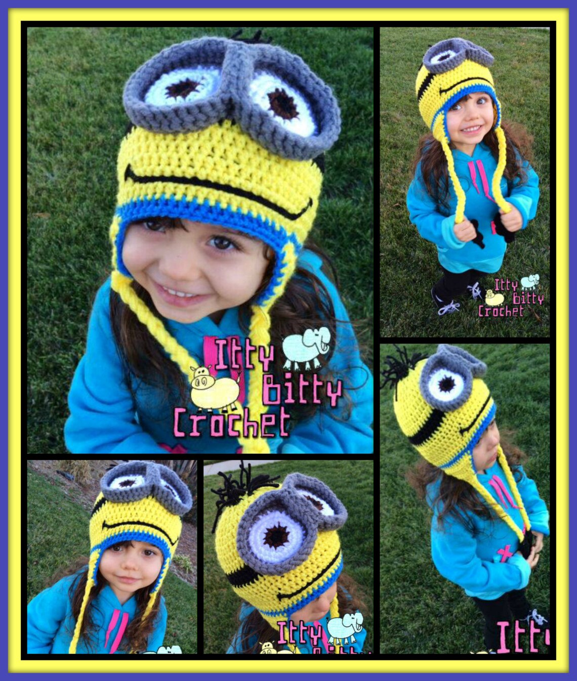 3-D Minion Ear Flap Hat Pattern - Etsy