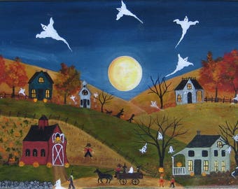 Halloween Folk Art - Etsy