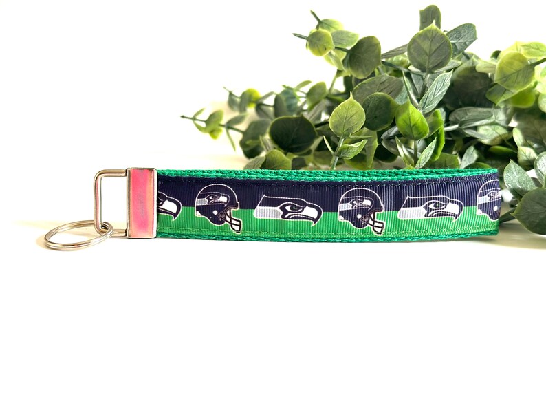 Seattle Seahawks Key Fob, Fabric Key Chain, Key Wristlet - Etsy