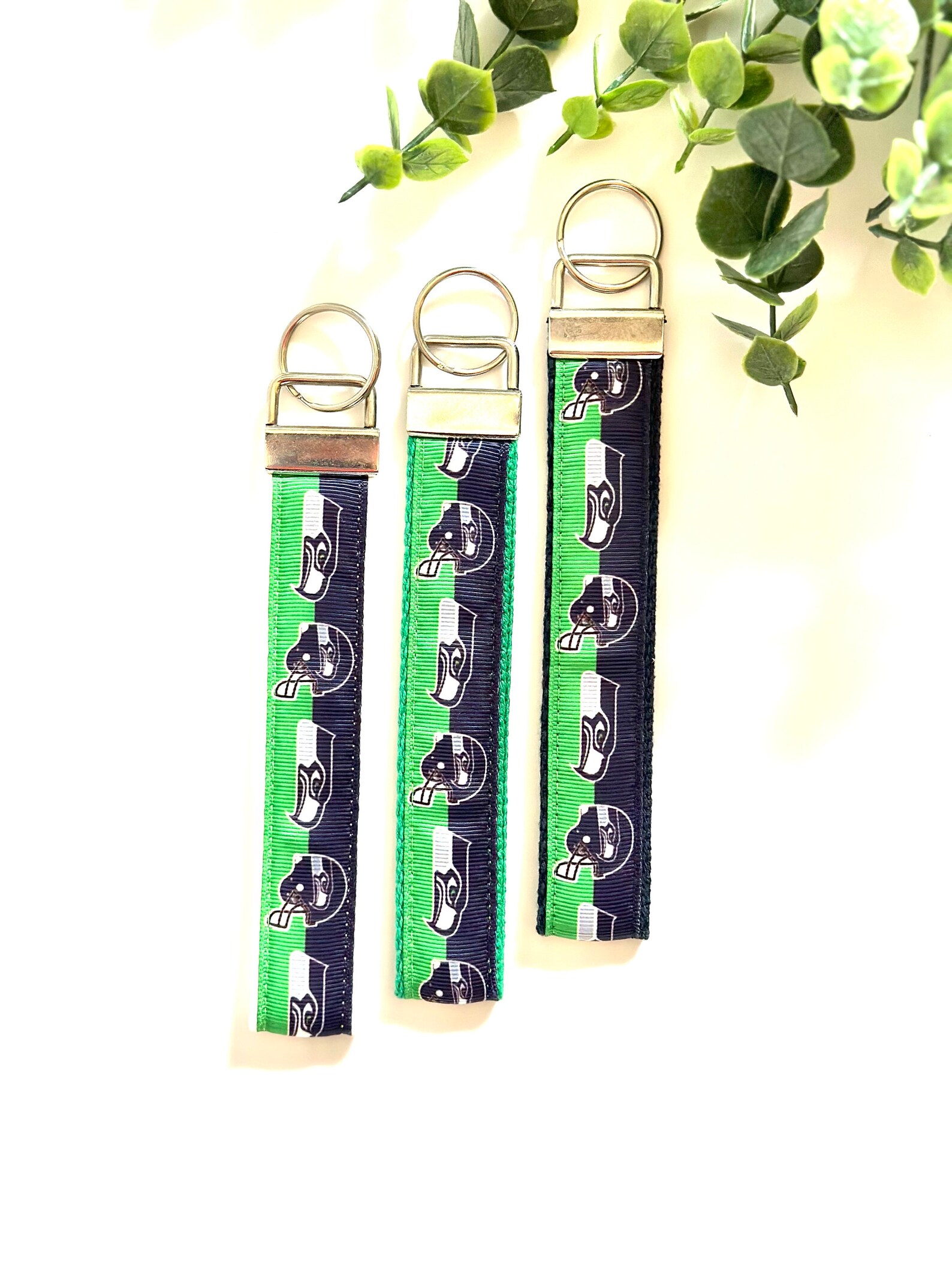 Seattle Seahawks Key Fob, Fabric Key Chain, Key Wristlet - Etsy