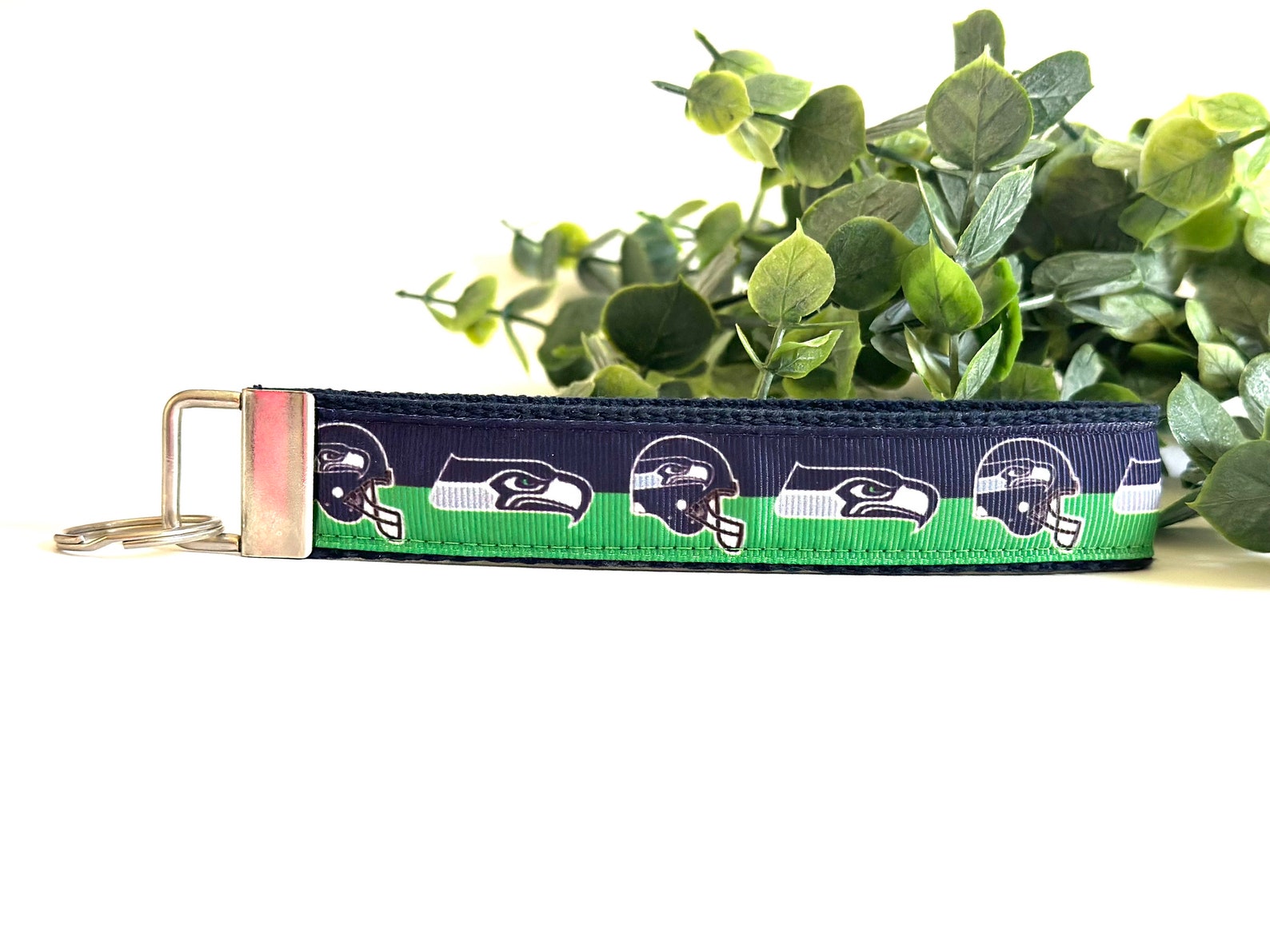 Seattle Seahawks Key Fob, Fabric Key Chain, Key Wristlet - Etsy