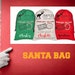 CHRISTMAS SANTA COAL Gift Bag, Lump of Coal, Naughty List, Stocking ...