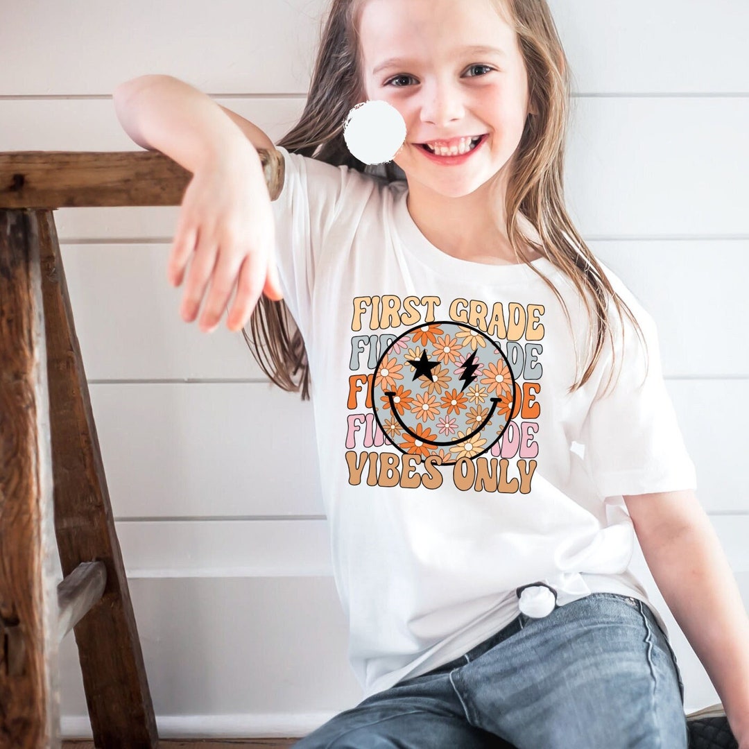 First Grade Back to School Kids Shirt, First Grade Vibes Shirt, Boho ...