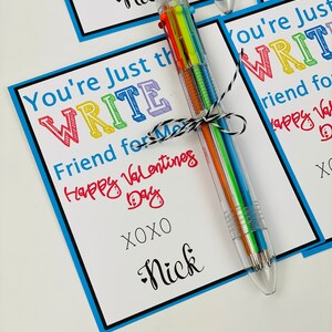 KIDS Valentines DIY Kit, You Are the WRITE Friend for Me Card - Multi ...