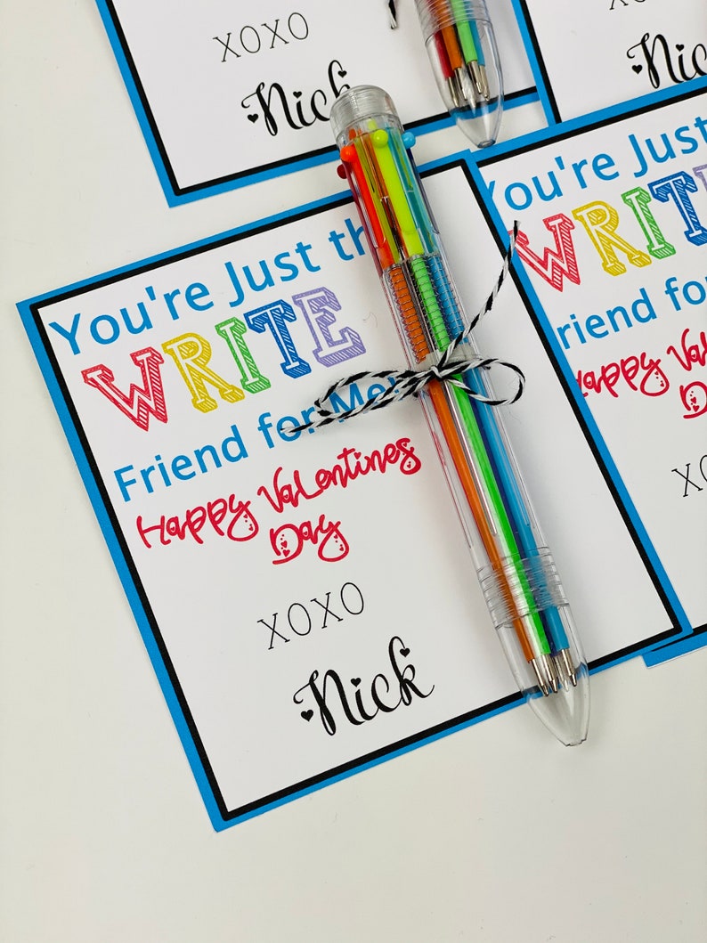 KIDS Valentines DIY Kit, You Are the WRITE Friend for Me Card - Multi ...