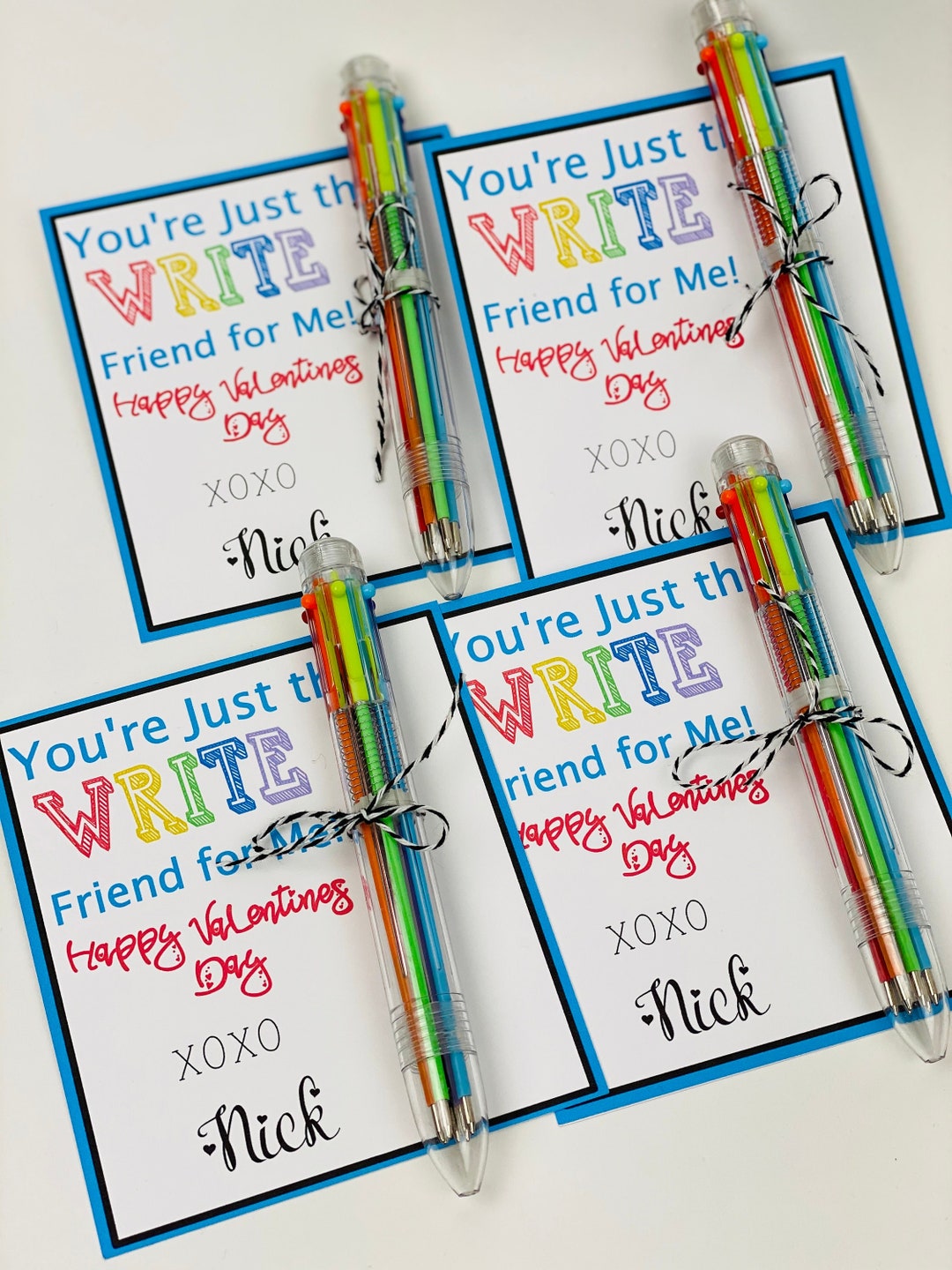 KIDS Valentines DIY Kit, You Are the WRITE Friend for Me Card - Multi ...
