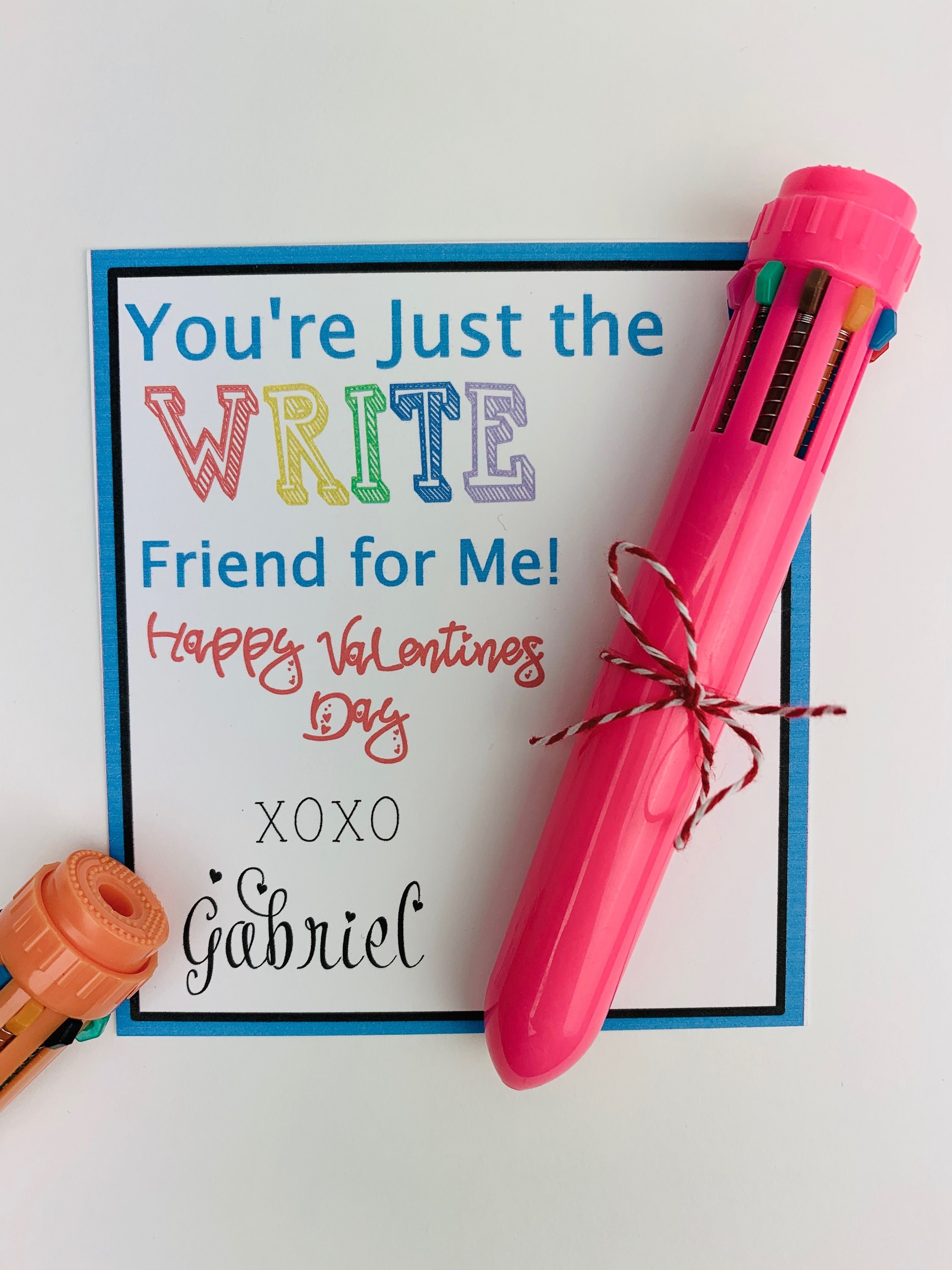 KIDS Valentines DIY Kit, You Are the WRITE Friend for Me Card - Multi ...
