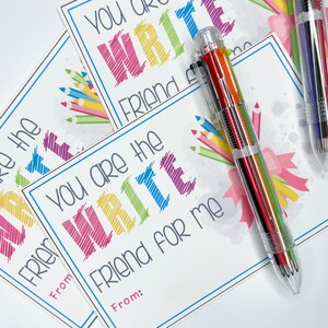 KIDS Valentines DIY Kit, You Are the WRITE Friend for Me Card - Multi ...
