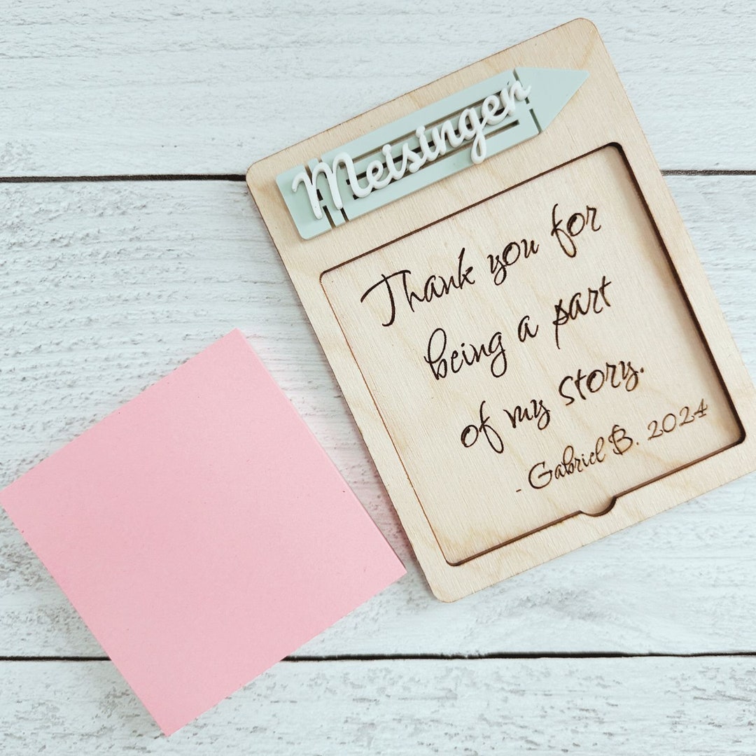 Teacher Appreciation Gift, Post-it Holder, Teacher Note Holder ...