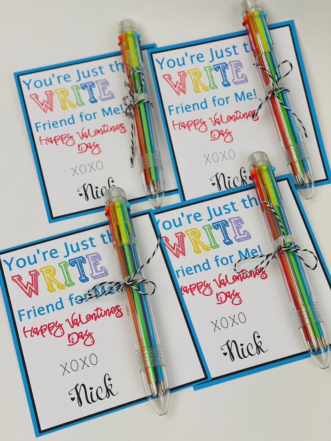 KIDS Valentines DIY You Are the WRITE Friend for Me Card - Multi-color ...