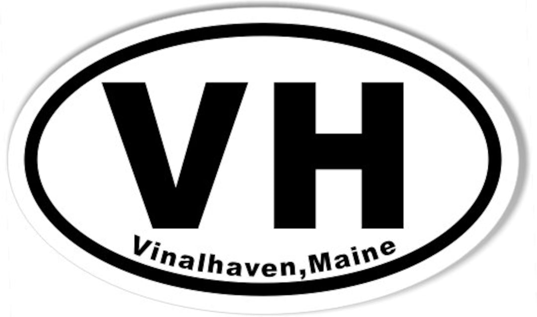 VH Vinalhaven, Maine Oval Sticker - Etsy España