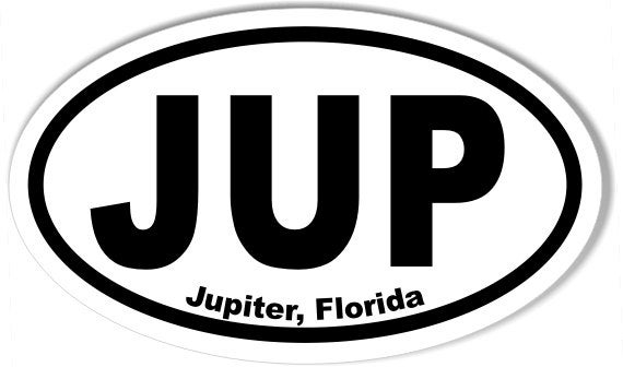 JUP Jupiter, Florida Oval Sticker - Etsy