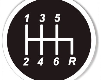 Gear Shift Pattern Sticker - Etsy