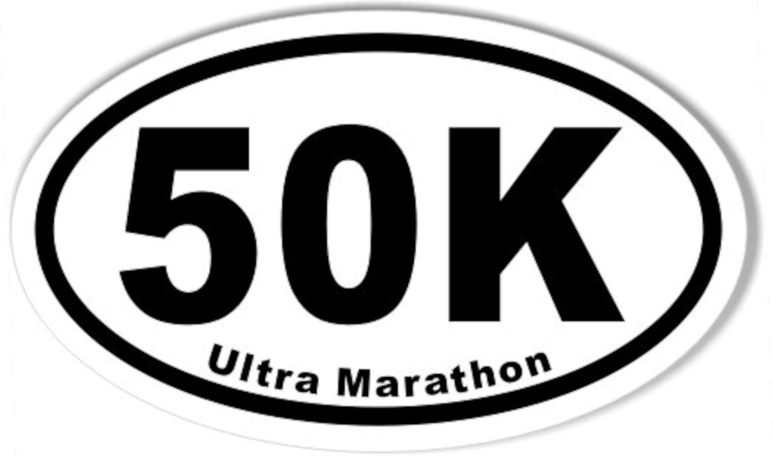 50K Ultra Marathon Oval Bumper Sticker - Etsy