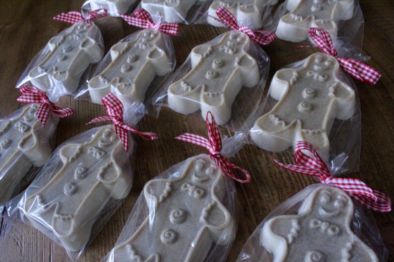 Gingerbread Man Soap Favors: Holiday Stocking Stuffers - Set of 6 - Etsy