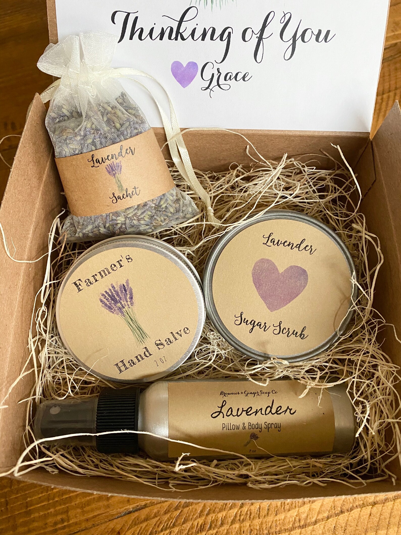 Lavender Gift Set Lavender Gift Box Self Care Box Care | Etsy