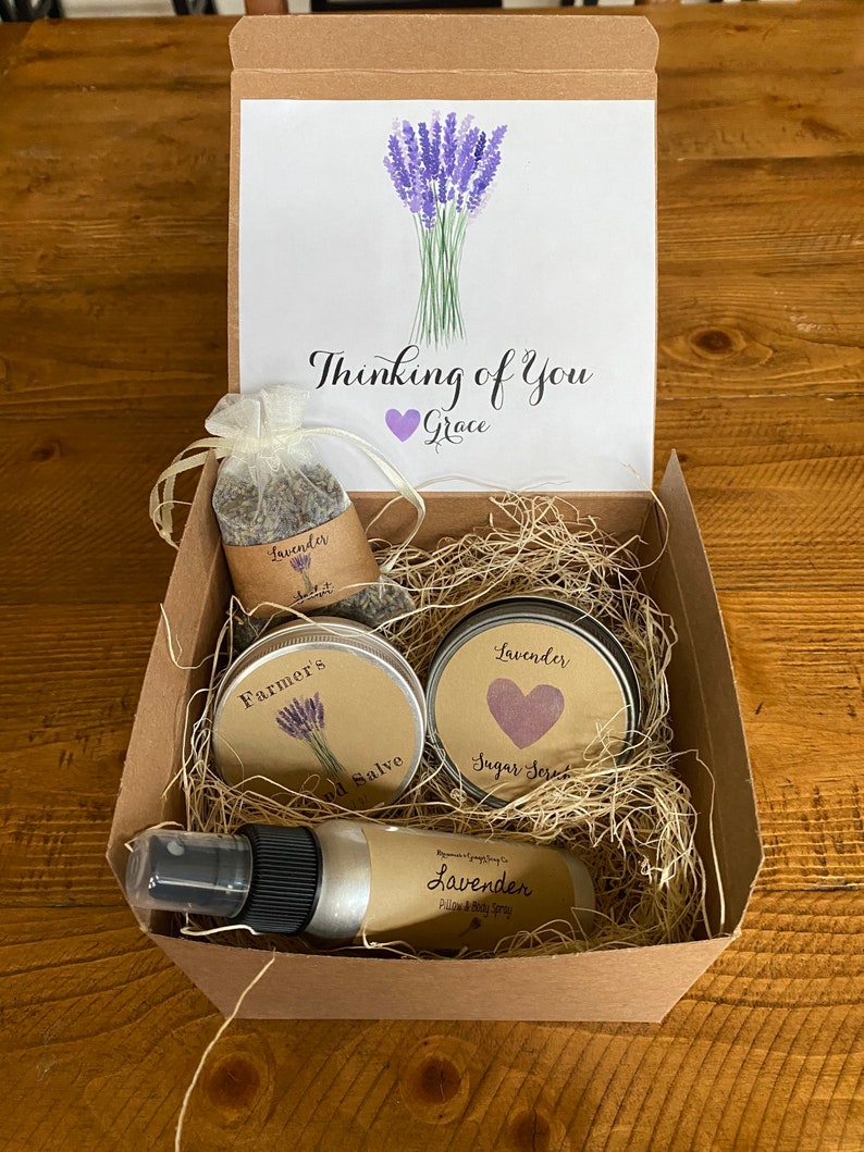 Lavender Gift Set Lavender Gift Box Self Care Box Care | Etsy