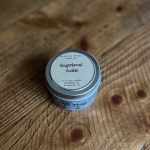 Gingerbread Cookie 4oz Soy Candle Tin: Christmas Scent - Etsy
