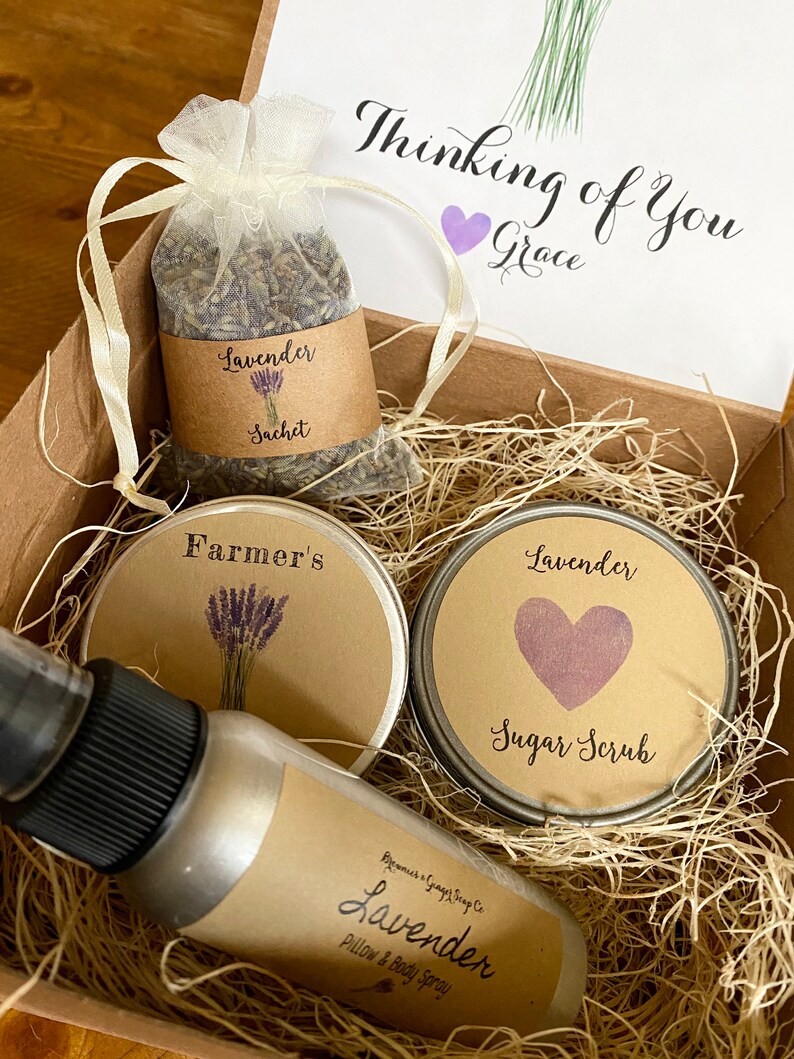 Lavender Gift Set Lavender Gift Box Self Care Box Care | Etsy