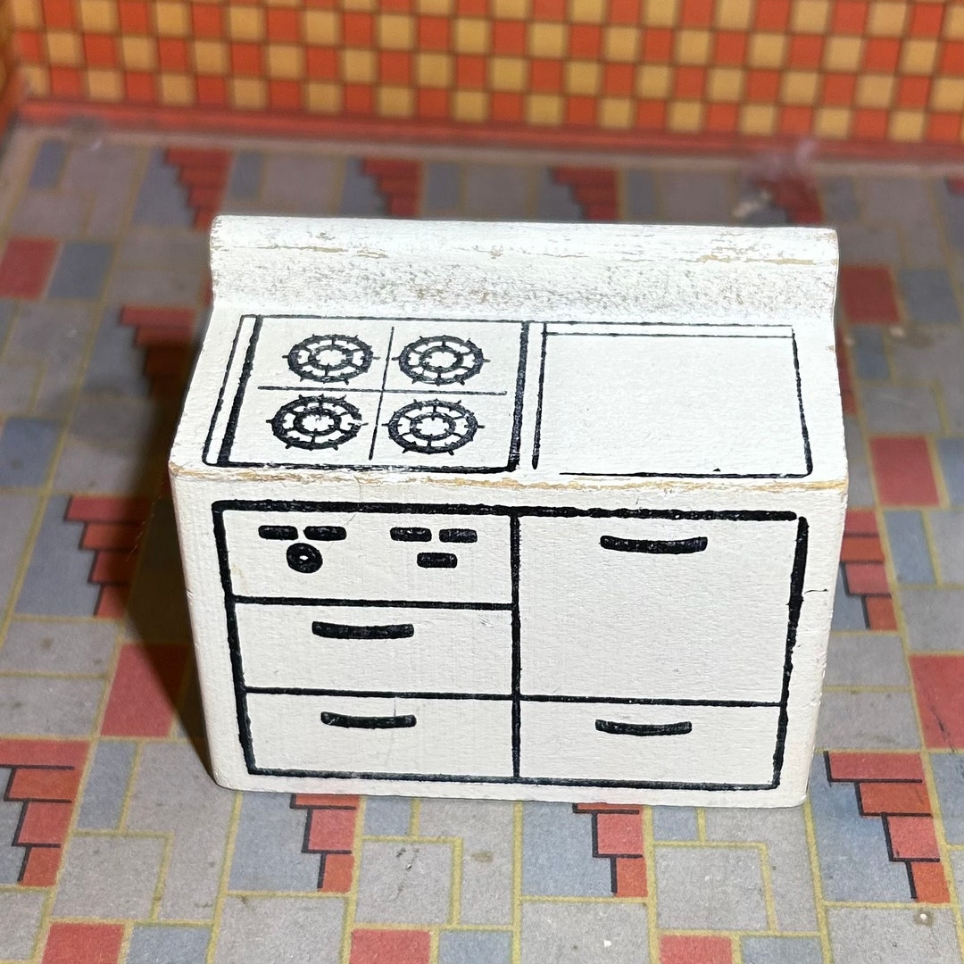 KAGE STOVE Kitchen Vintage Dollhouse Furniture 1938-48 Wood Fits ...