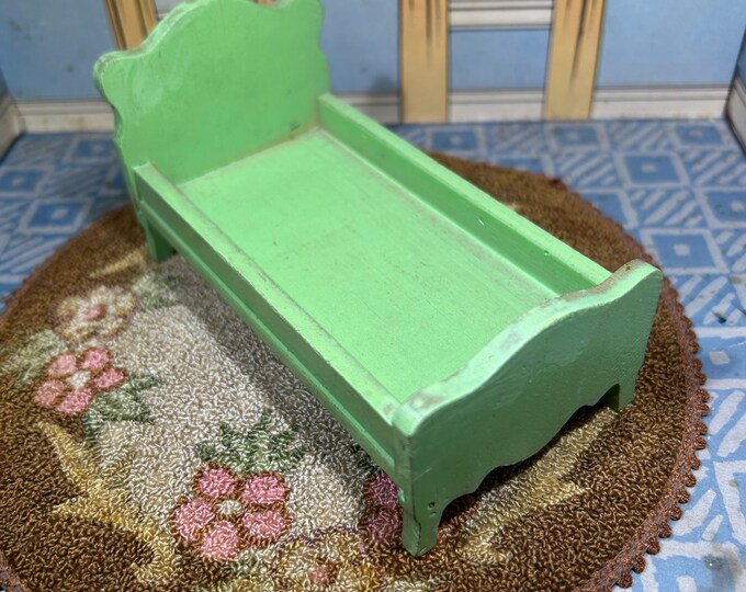 STROMBECKER 1933 Green Master Bed, Vintage Miniature Dollhouse ...
