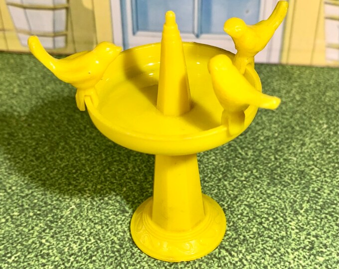 MARX Mansion/marxie Rare BIRDBATH W/3 Birds 1950-1960's Fits Renwal ...