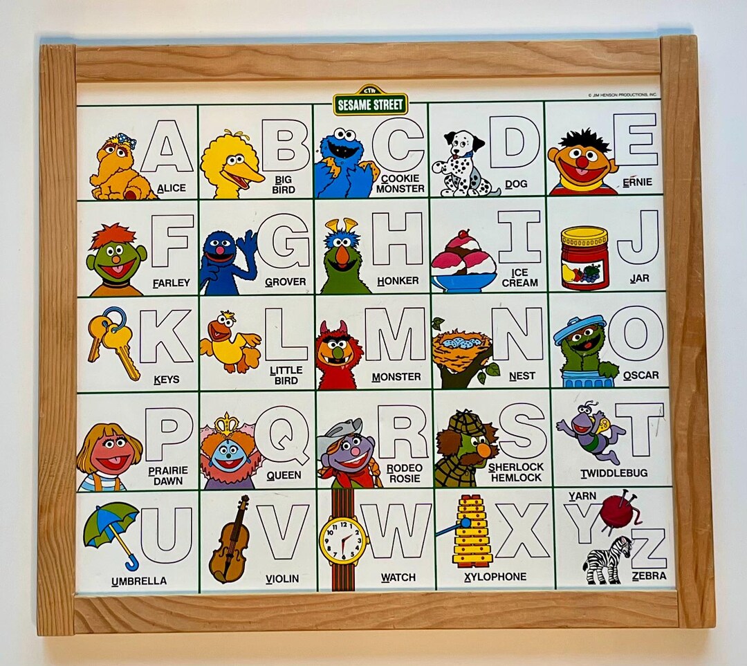 Sesame Street Dual Sided Magnetic and Chalk Board - Etsy