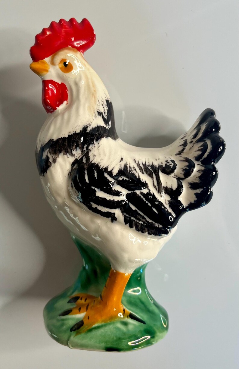 Vintage Lefton Rooster Statue - Etsy