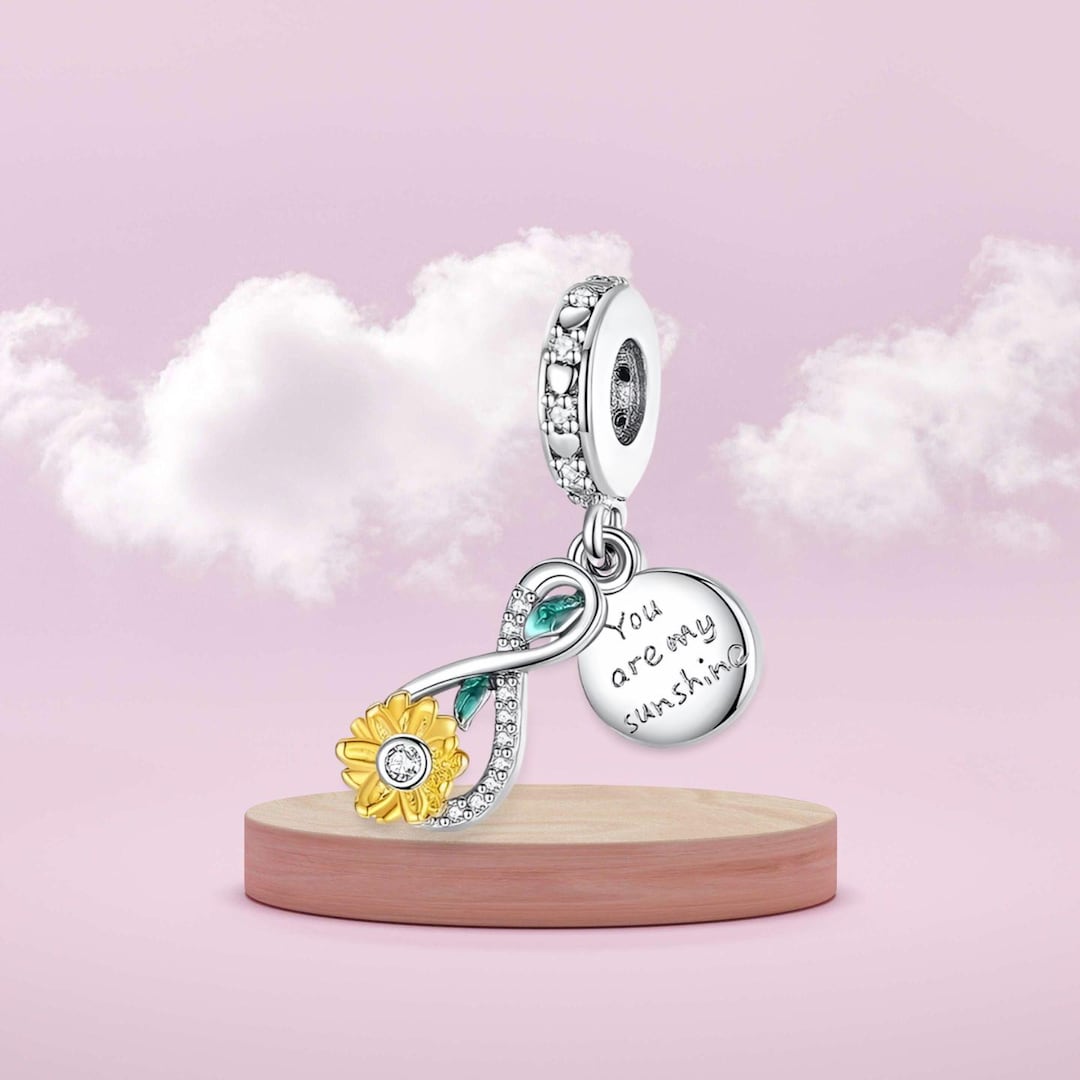 You Are My Sunshine Sunflower Pandora Style Silver Charm for Bracelets ...