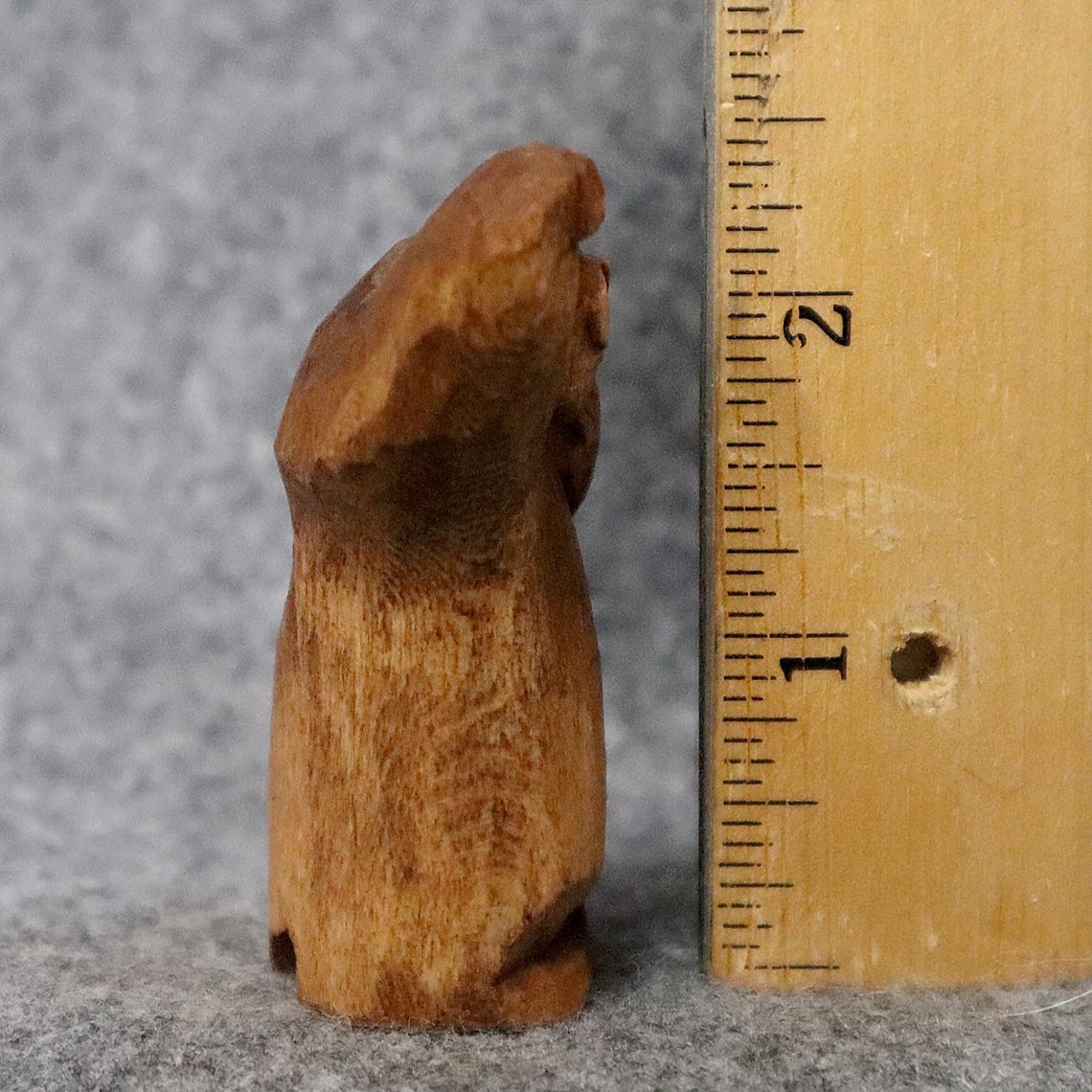 Original, Artist Carved Wood Bears, Miniature Sculptures Designed, Hand ...