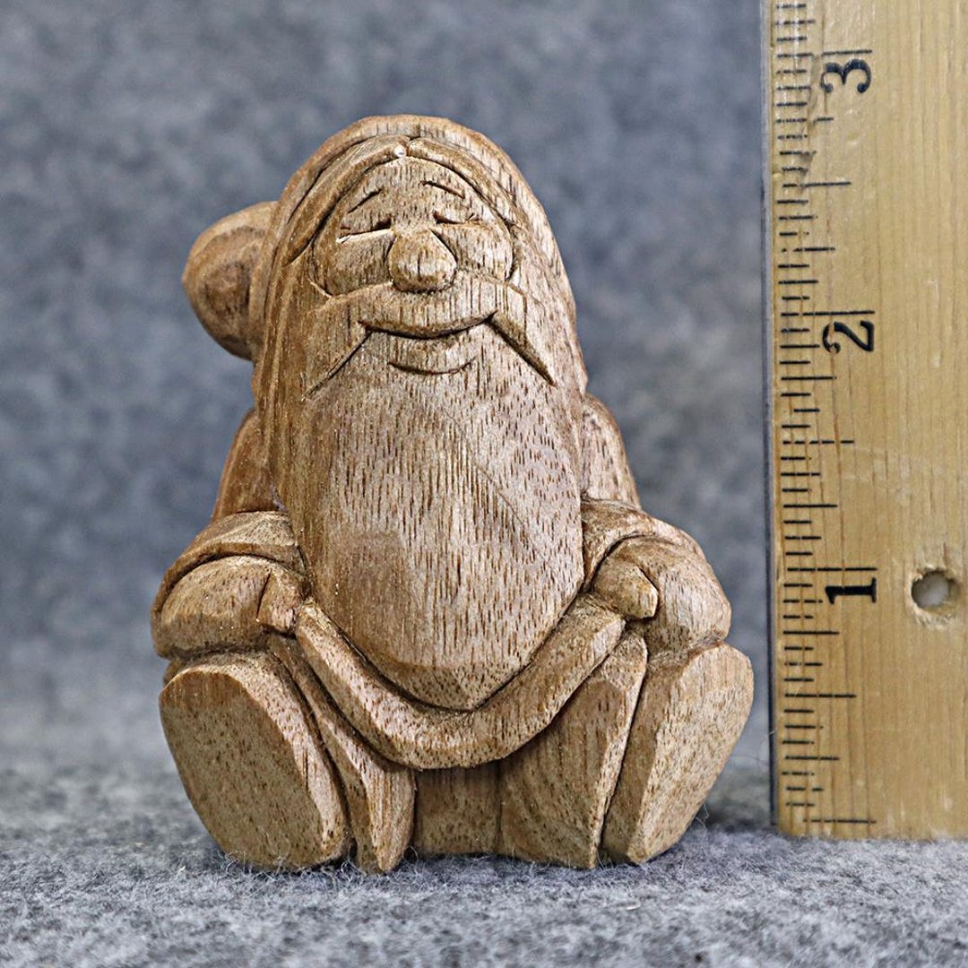 Hand Carved Wood Santa, Original Design, Made in USA, Carved by Artist ...