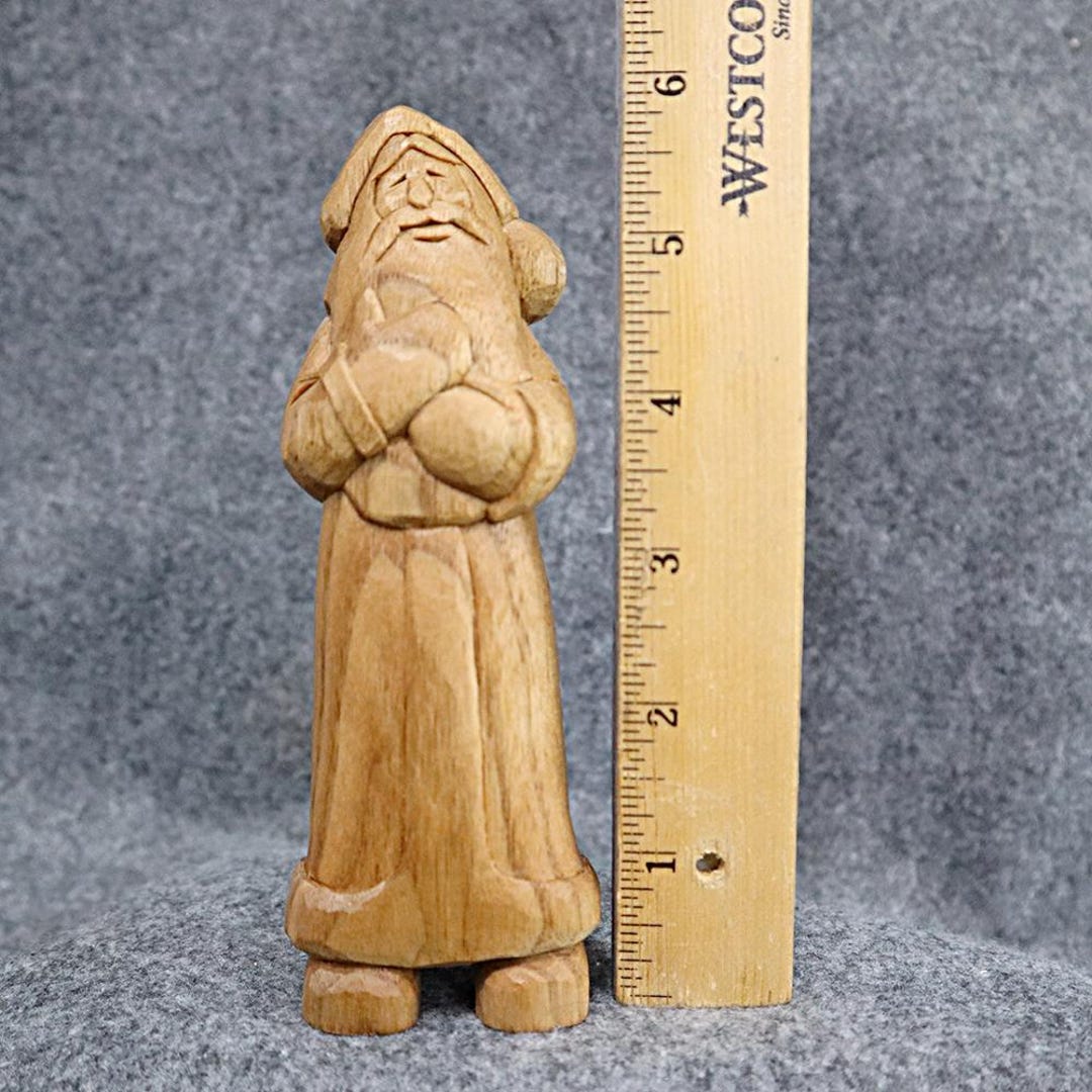 Hand Carved Wood Santa, St. Nick, an Original Design, Made in the USA ...
