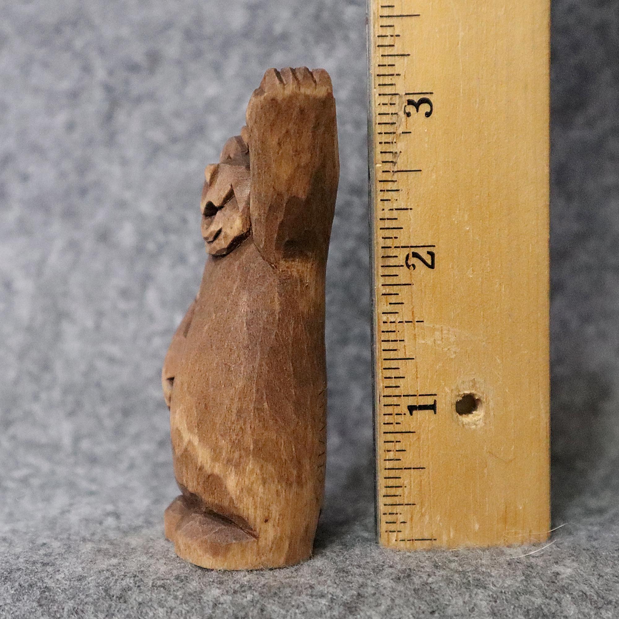 Original, Artist Carved Wood Bears, Miniature Sculptures Designed, Hand ...