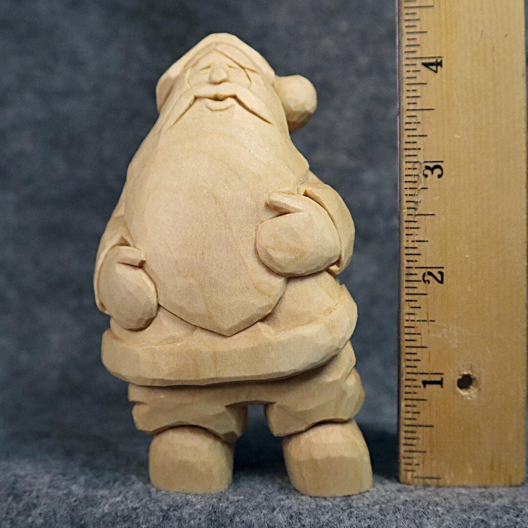 Original Wood Santa, Made in USA, Designed, Hand Carved by Artist ...