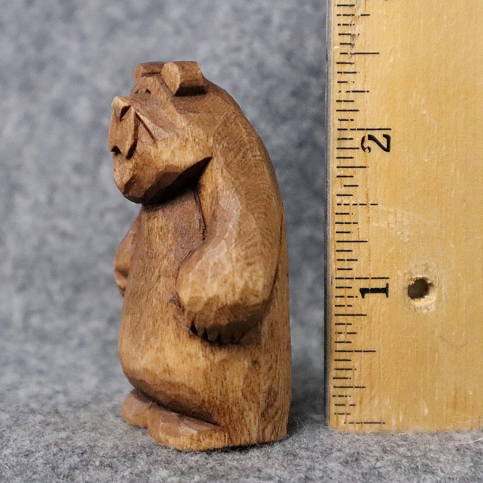 Original, Artist Carved Wood Bears, Miniature Sculptures Designed, Hand ...