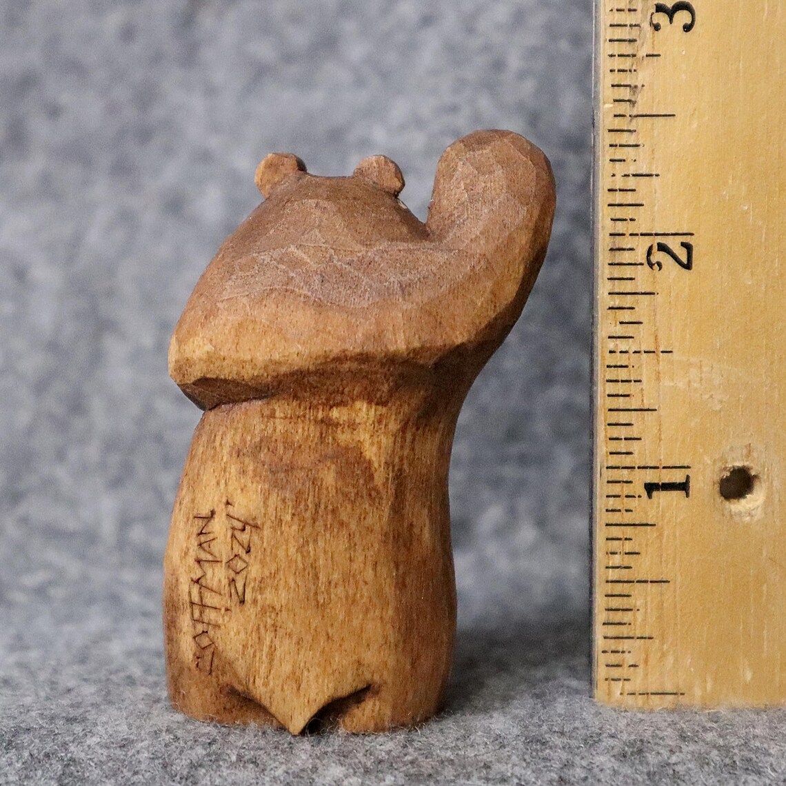 Original, Artist Carved Wood Bears, Miniature Sculptures Designed, Hand ...
