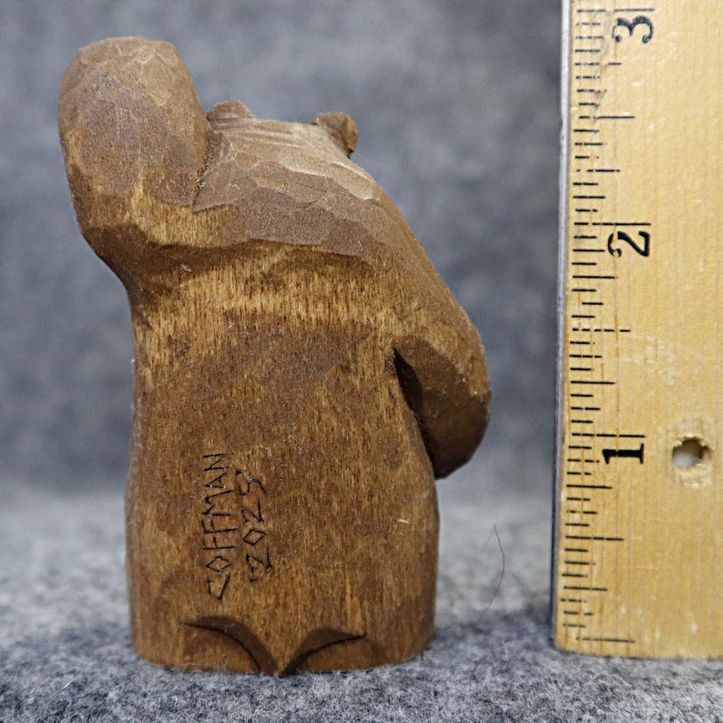 This Artist Carved Wood Bear is Collectible, Made in America; a ...