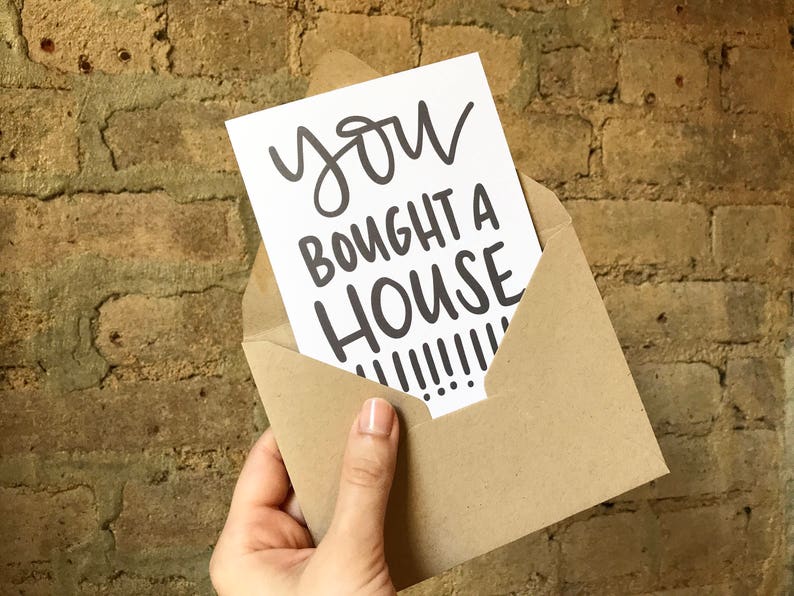 Housewarming Card You Bought A House Congratulations - Etsy