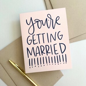 Wedding Card You're Getting Married Marriage Card, Wedding Shower Card ...